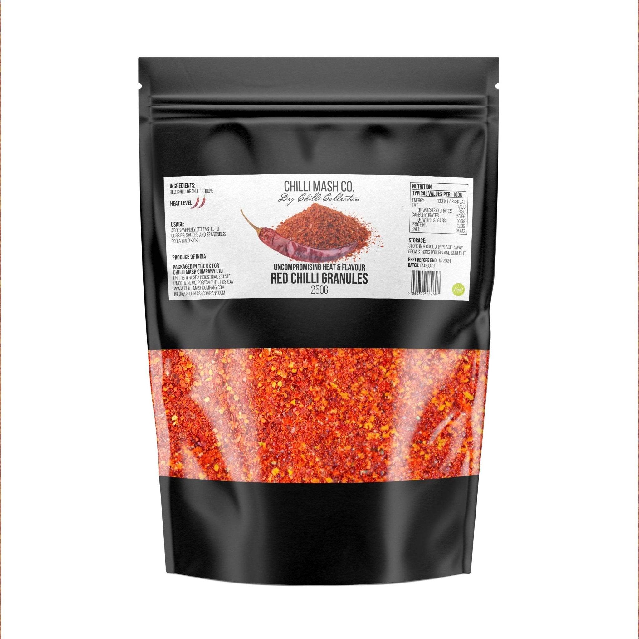 Red Chill Granules | 250g | Chilli Mash Company | Mild Spice from Indi
